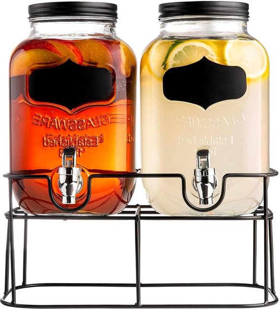 Set van 2 multifunctionele dispensers - dranken dispenser met kraan en ...