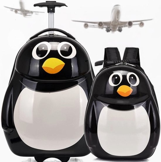 Handbagage KinderKoffer - bijpassende Rugzak - Rugtas Kind - Hard Case ...