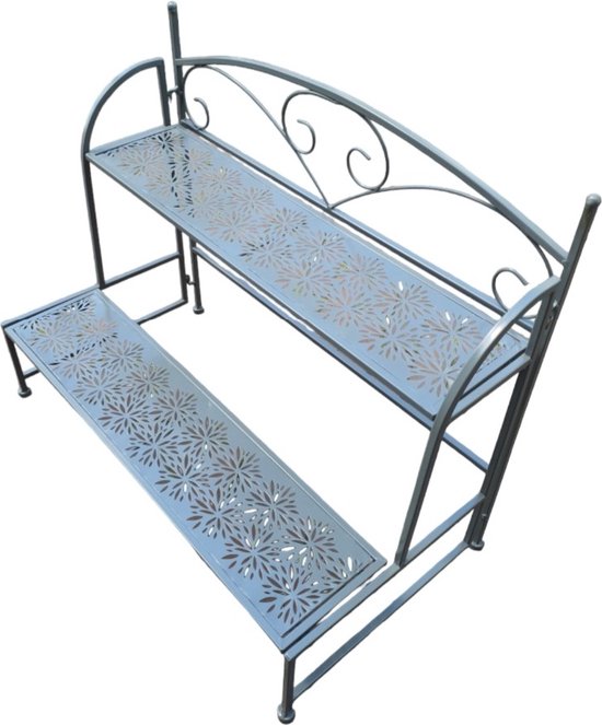 Mica Decorations Plantenrek d.grijs L69,5 x B38 x H59cm | bol