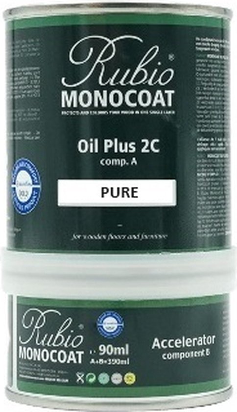 rubio monocoat oil plus 2c pure set 390 ml | bol