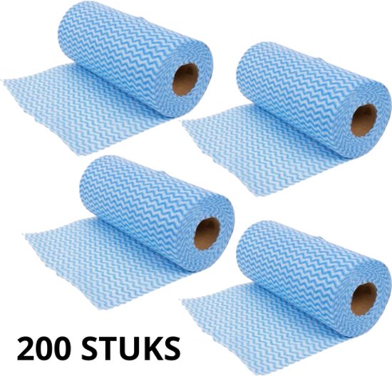 brash Schoonmaakdoekjes op rol - Wegwerp poetsdoek - 200 stuks ...