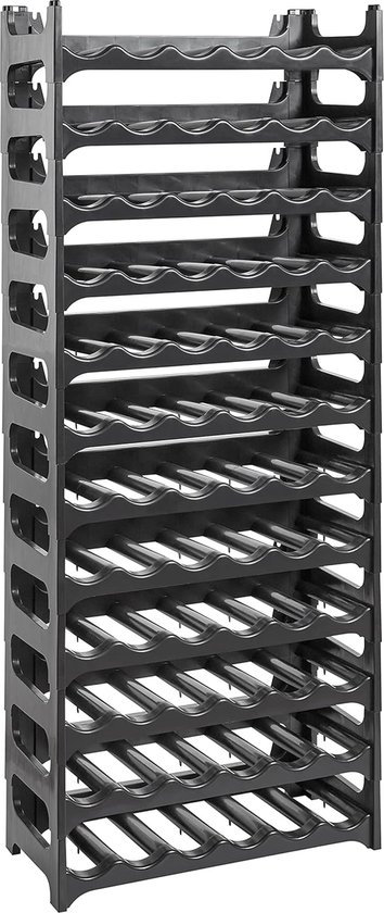 flessenrek modulair stapelbaar - wijnrek voor 72 flessen - rek-systeem ...