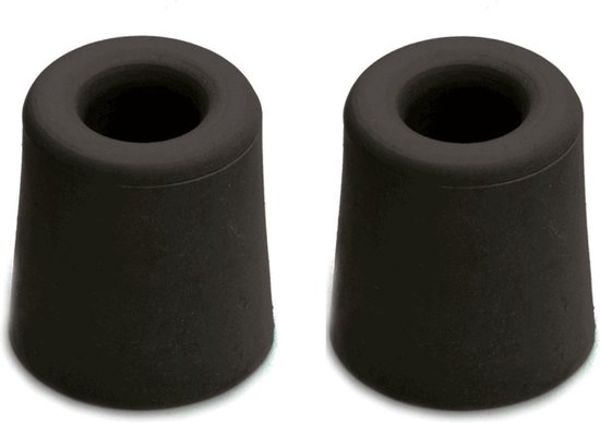 Stoot rubber Deurstopper - 5x stuks - zwart - rubber - 3 x 3 cm ...