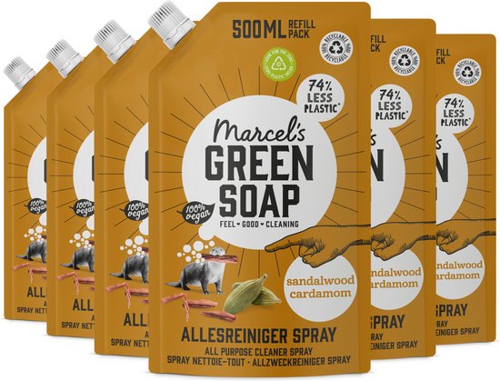 Marcel's Green Soap Allesreiniger Spray Sandelhout & Kardemom Navulling ...