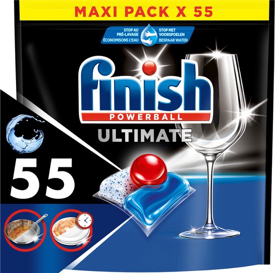 Finish Ultimate All in One Regular Vaatwastabletten - 55 Capsules | bol