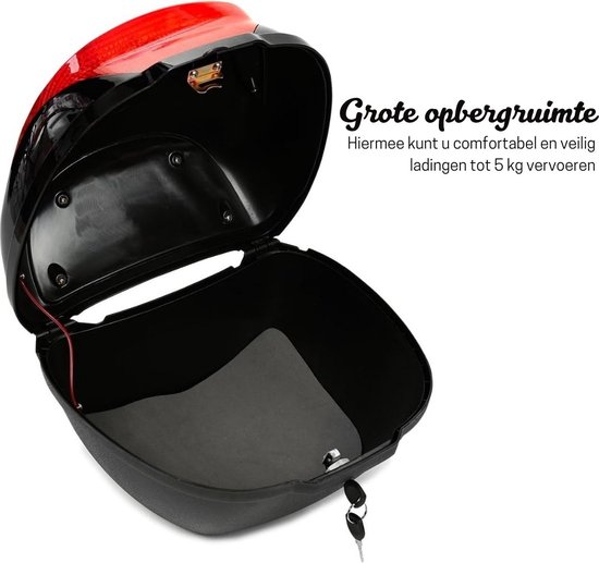 Topkoffer Voor Scooter & Motorfiets – Motorkoffer tot 5 kg Laadvermogen ...