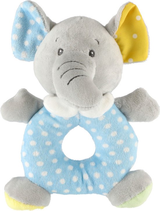 Tulilo baby pluche rammelaar- blauw- olifant - 0m+ 0+ maanden | bol