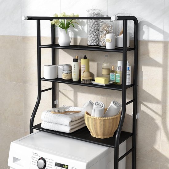 3-Tier Drum Washing Machine Storage Rack - Space Saving Bathroom ...