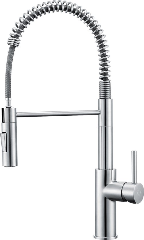 CECIPA max Keukenkraan Met Uittrekbare Uitloop - keukenkranen rvs - Handdouche -... | bol