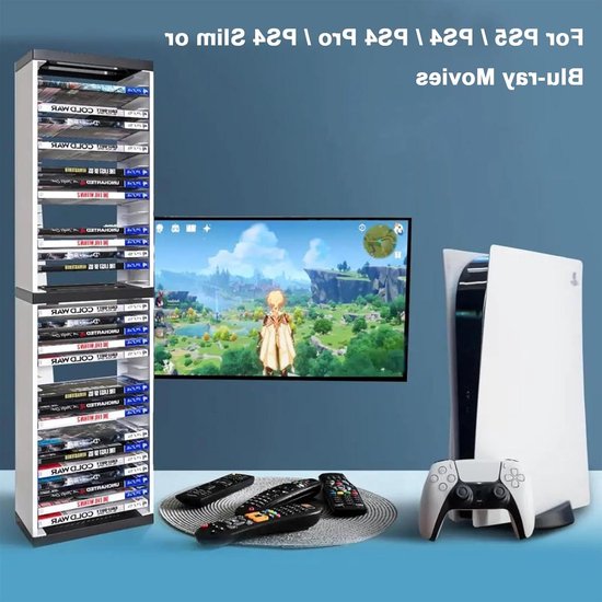Game Storage Tower - PS5 ABS Material - Universal Stand for PS4 Xbox ...