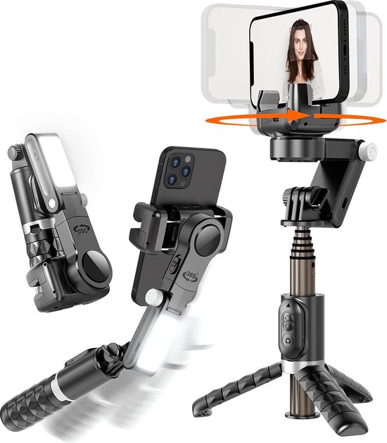 Smartphone Gimbal Stabilizer Q18 - Draagbare Anti-Shaking Gimbal met ...