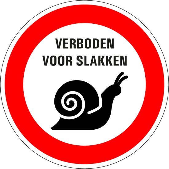 Verboden voor slakken sticker 200 mm | bol