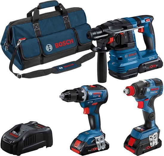 Bosch Professional Accu Combiset 3-delig 18V GSR+GDX+GBH in ...