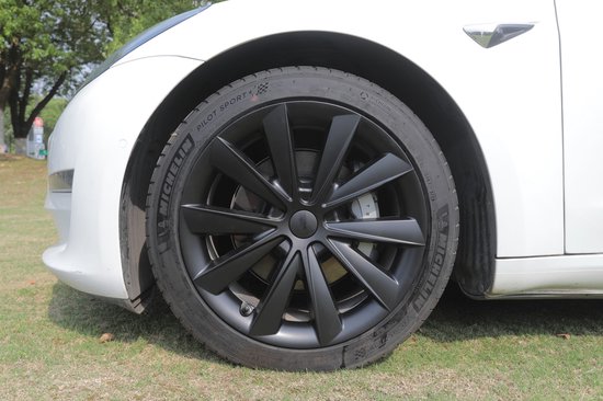Tesla Model 3 Wieldoppen set 18 inch Mat Zwart BLADE Performance - met ...