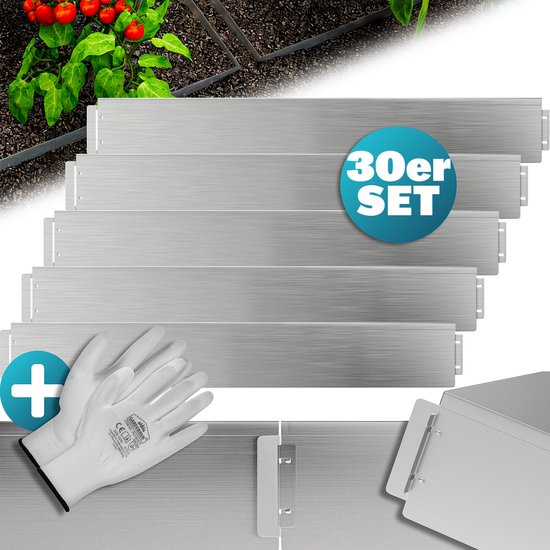 Gardebruk Borderrand – 30m 100x14cm Gegalvaniseerd Staal – Zilver | bol