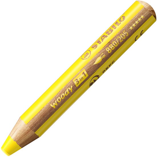STABILO woody 3 in 1 - multitalent potlood - Geel - Per stuk | bol