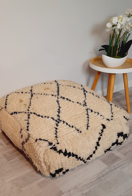 Marokkaanse vintage poef - poef zonder vulling- Berber poef - poef067 ...