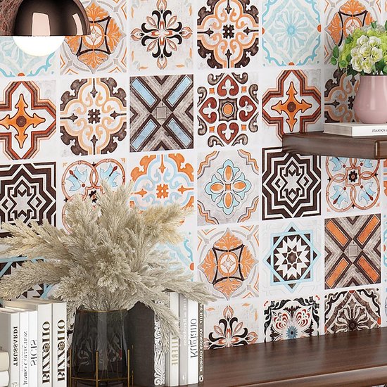 Tile Stickers for Kitchen Decoration - 40 cm x 2 m - Adhesive Film ...