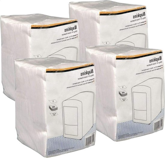 Cabanaz servetten - Papieren servetten voor diner-dispensers - 4 x 250 ...