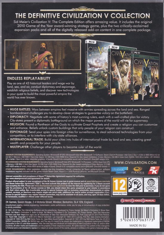 Civilization V (5) Complete Edition /PC | Games | bol