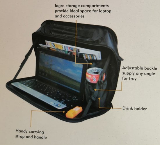 Laptop organizer - with tray - dienblad - computer - pc - | bol