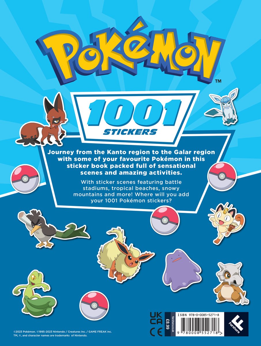 Pokémon: 1001 Stickers - activiteitenboek met Kanto tot Galar Pokémon | bol