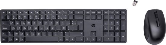 HP 650 - Draadloze Toetsenbord en Muis - Combinatie - Azerty - ISO Enterknop - Zwart | bol