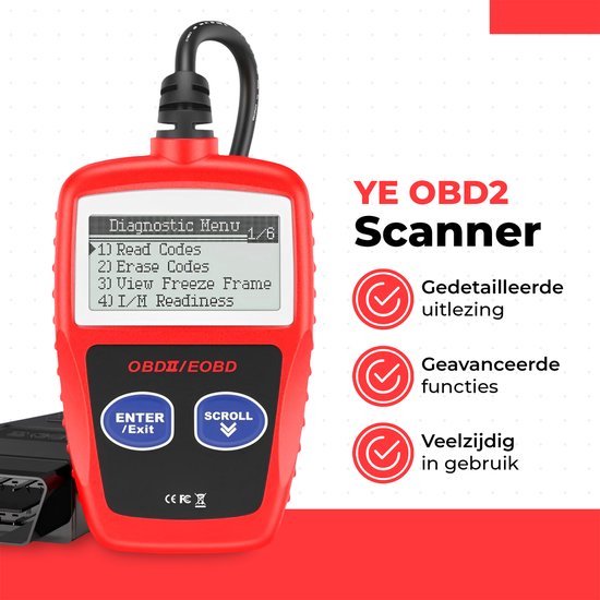 OBD Scanner - OBD2 - Auto uitlezen - Storing Verwijderen - NL Taal ...