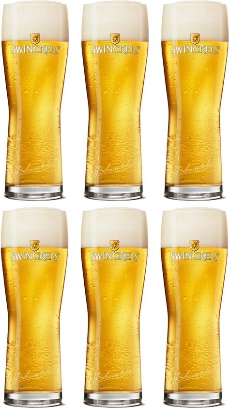Swinckels Pilsglazen 25cl - Set van 6 Bierglazen - Perfecte Bierglas voor Pilsner... | bol