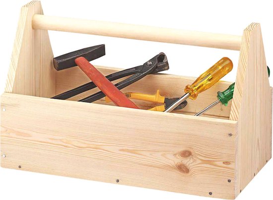 FSC® Houten Gereedschapskist - FSC® Grenen Hout - Afm. 42 x 21 x 26 Cm ...