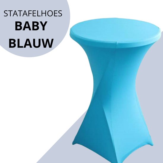 Statafelhoes - Statafelrok baby blauw - Tafelrok - baby blauw - 80 x 110 - statafelrok... | bol