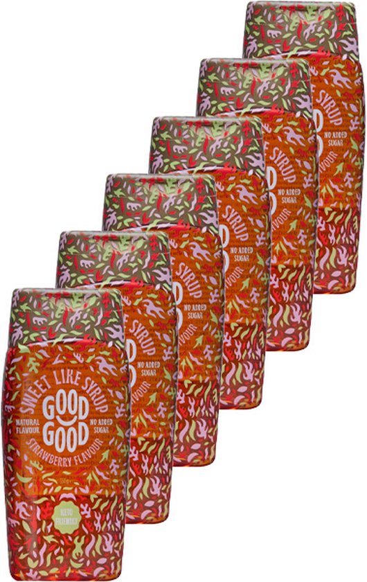 Good Good | Sweet Syrup | Strawberry | 6 stuks | 6 x 350g | bol