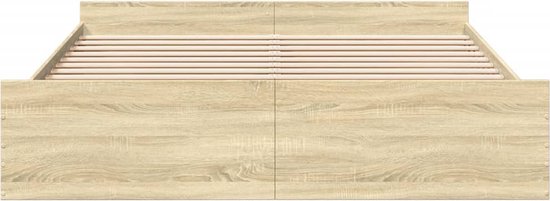 vidaXL - Bedframe - met - lades - bewerkt - hout - sonoma ...