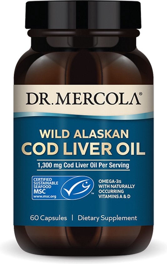 Dr. Mercola - Wild Alaskan Cod Liver Oil - 60 capsules | bol