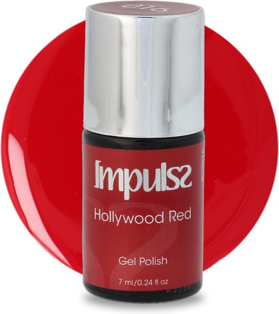 Impulss Gellak Gel Polish - Gel Nagellak - Verhardende werking - Hollywood Red - 7 ml | bol