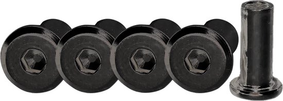 Moer M6x15mm - Verbindingsbout - Inbus - Zwart - 5 stuks | bol