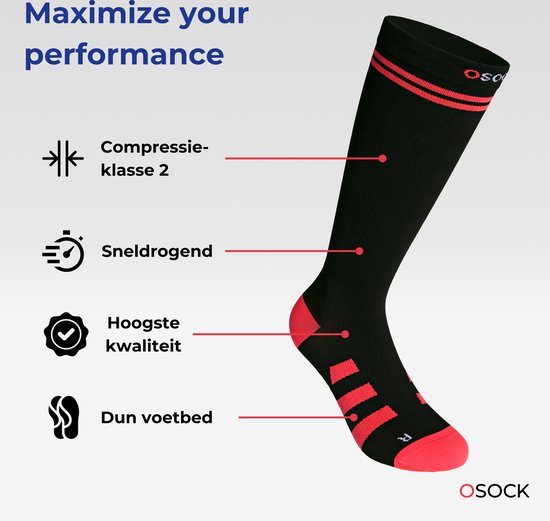 Osock compressiekousen (36-39) – Comopressie sokken hardlopen ...