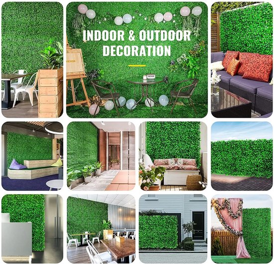 Huis-tuin online - Kunstmatige Planten Muur - Decoratie Buxus ...