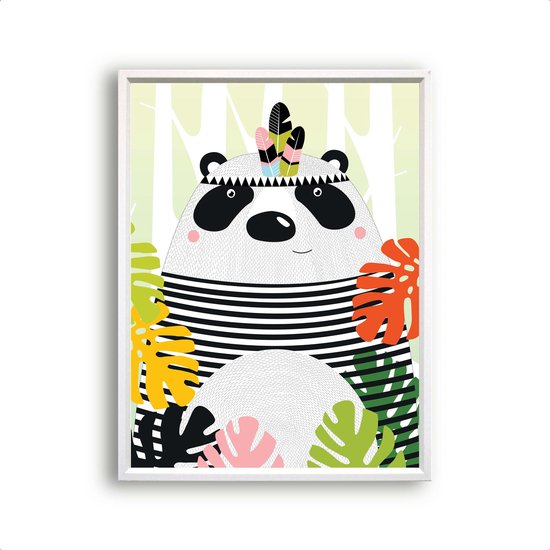 Poster bolle Panda in het bos - Dieren poster - Babykamer / Kinderkamer ...