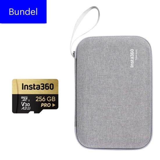 Insta360 X4 Carry Case SD Card Bundel - met met high speed 256GB snelle ...