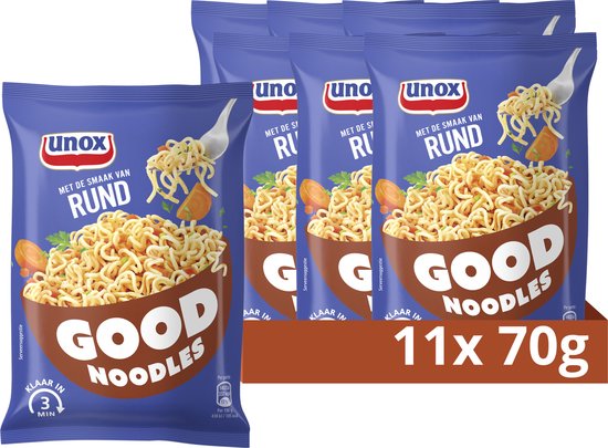 Unox Good Noodles - Rund - 11 x 70 g - Voordeelverpakking | bol