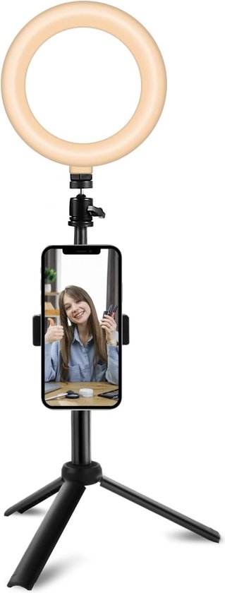 LED Ringlamp met Instelbare Helderheden en Flitsmodus - Professioneel ...