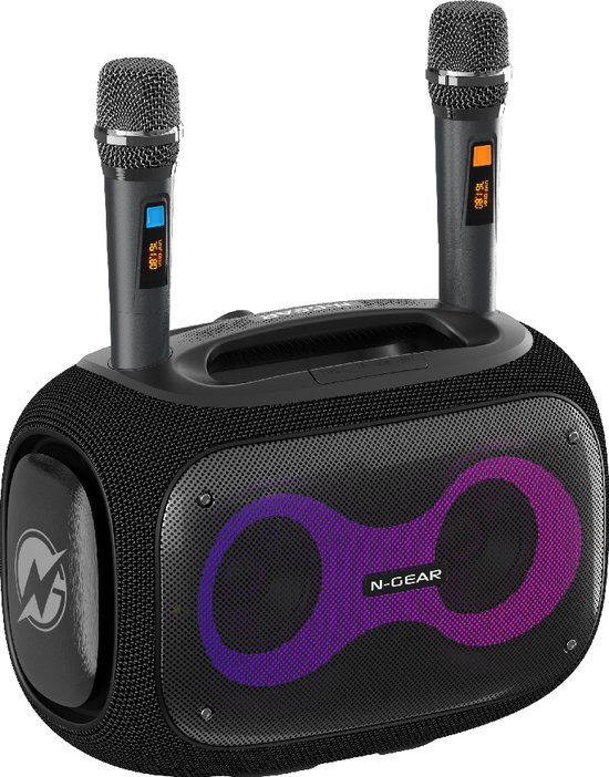 N-GEAR NRG600 - Bluetooth Speaker - Partybox met Verlichting + 2 Microfoons - IPX5... | bol