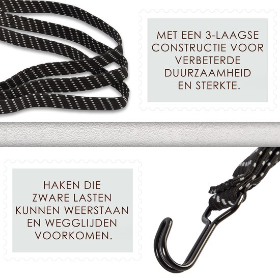Snelbinders Set Van 2 Zwart/Witte | 65cm Lengte | Ideaal Voor Het ...