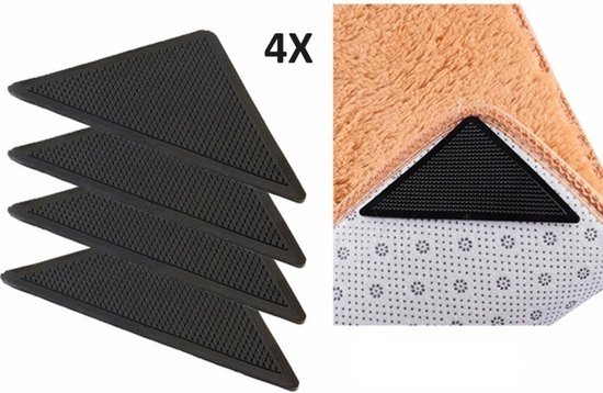 4x Anti-Slip Tapijt Stickers I Vloerkleed Kleefband I Zelfklevende ...