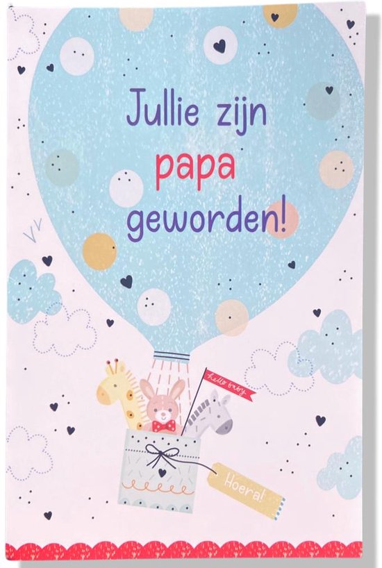 Jullie zijn papa geworden! - Luxe Geboortekaartje - 12x17cm - Gevouwen ...