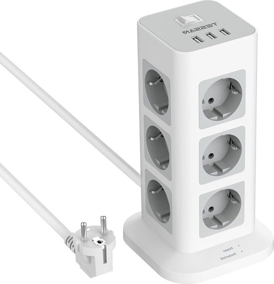 Stepped Voudig Stopcontact-Meerdere Stekkers Verlengkabel 2M ...
