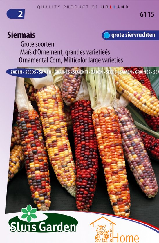 Siermais Grote Soorten Zaden voor de Tuin: Kweek Prachtige, Decoratieve ...