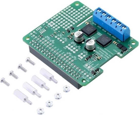 Dual MC33926 Motor Driver for Raspberry Pi (Assembled) Pololu 2756 | bol