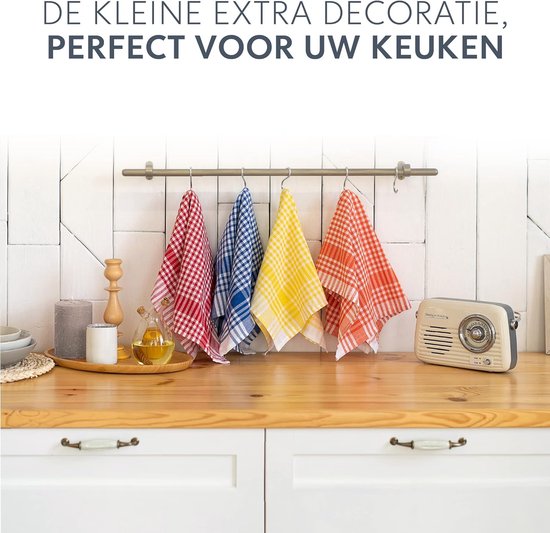 Set van 10 theedoeken - Extra absorberende keukendoek - Voor afwas en ...